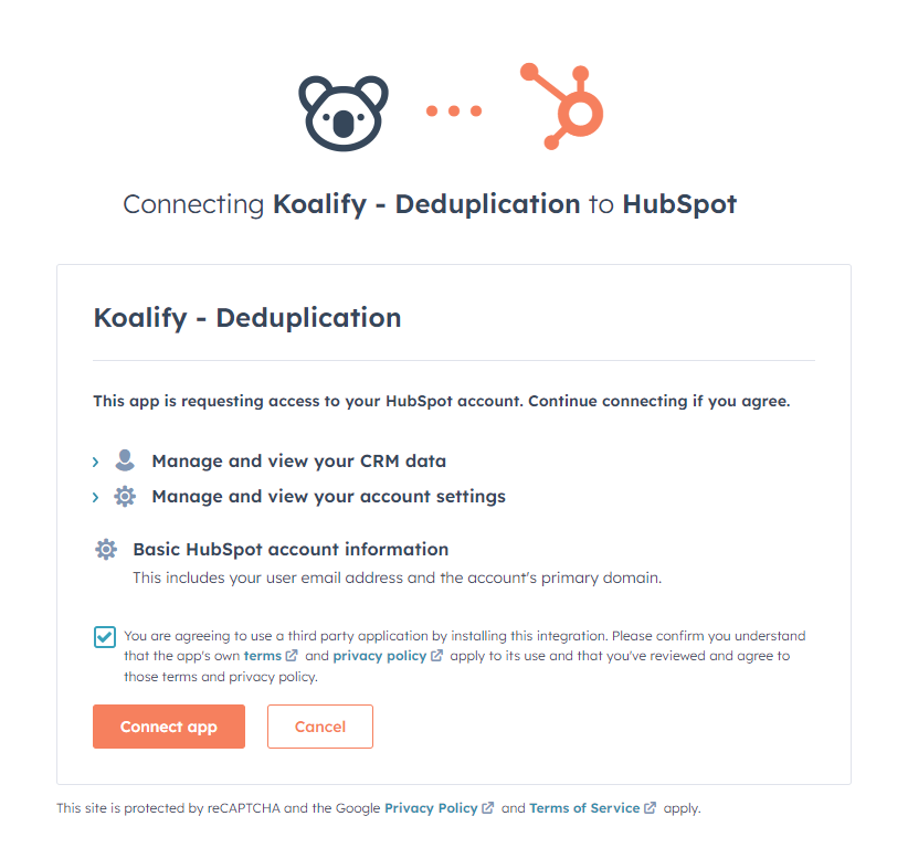 Install the Koalify plugin for HubSpot deduplication